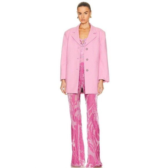 Ganni | Jackets & Coats | Ganni Cotton Suiting Oversized Blazer Lilac ...